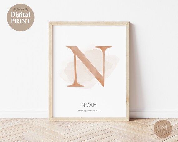 Custom Initial Print Name Printable Personalized Name Print - Etsy