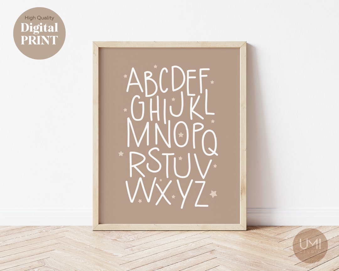Educational Wall Art Alphabet Poster Classroom Posters - Etsy