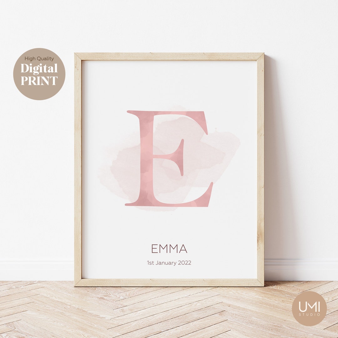 Custom Initial Print, Name Printable, Personalized Name Print ...