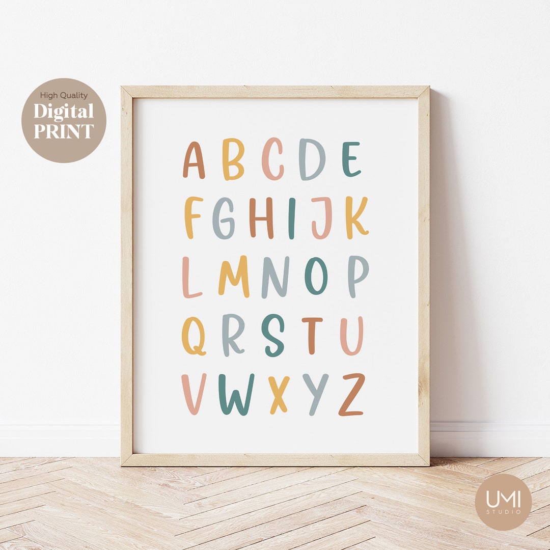 Educational Wall Art, Alphabet Poster, Classroom Posters, Homeschool ...