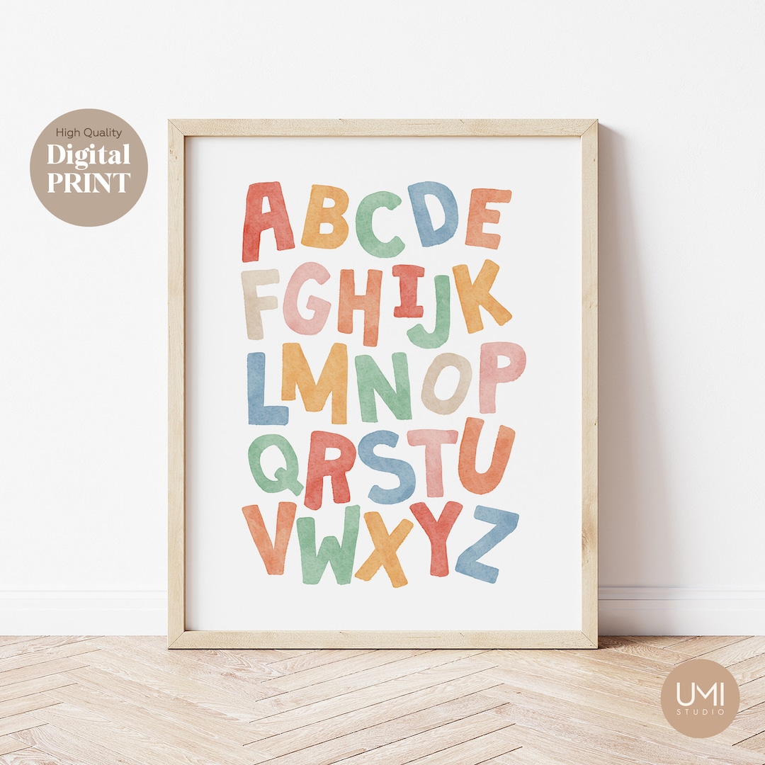 Educational Wall Art, Alphabet Poster, Classroom Posters, Homeschool ...