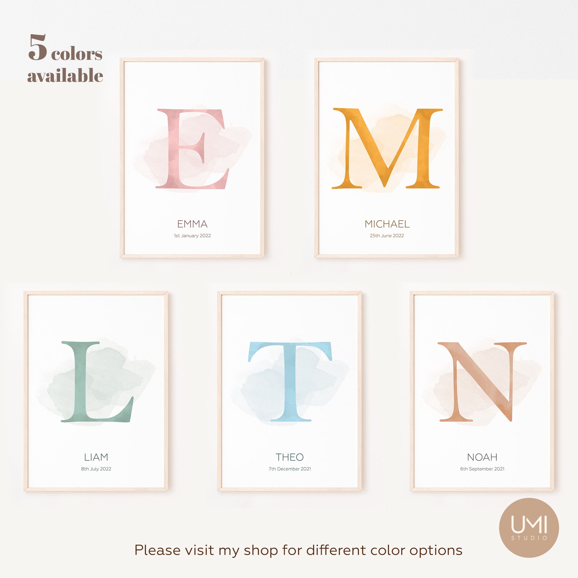 Custom Initial Print, Name Printable, Personalized Name Print ...