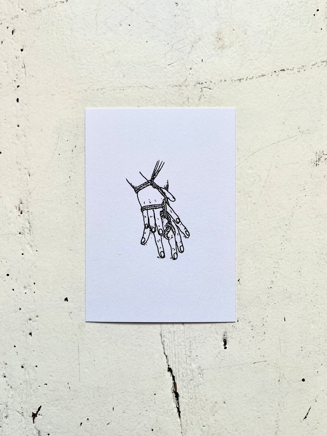 Postcard: Hands in Bondage - Etsy