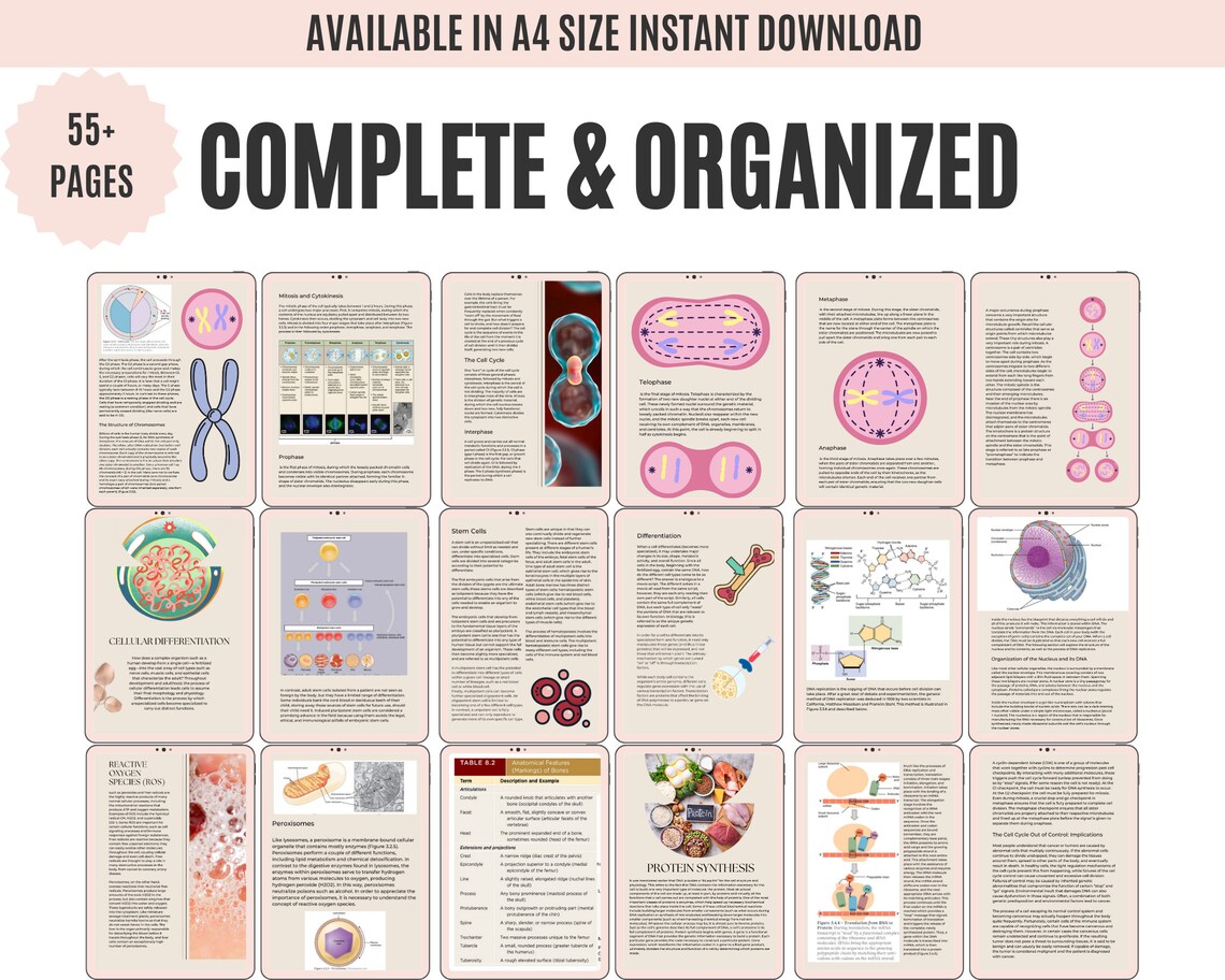 BIOLOGY NOTE SET 55 Pages - Etsy