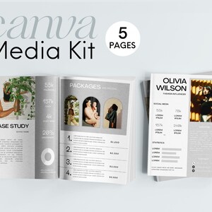 Media Kit Template Influencer Media Kit Media Press Kit Blogger Media ...