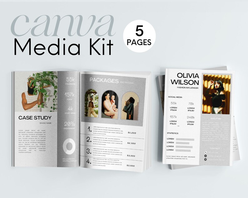 Media Kit Template Influencer Media Kit Media Press Kit Blogger Media ...