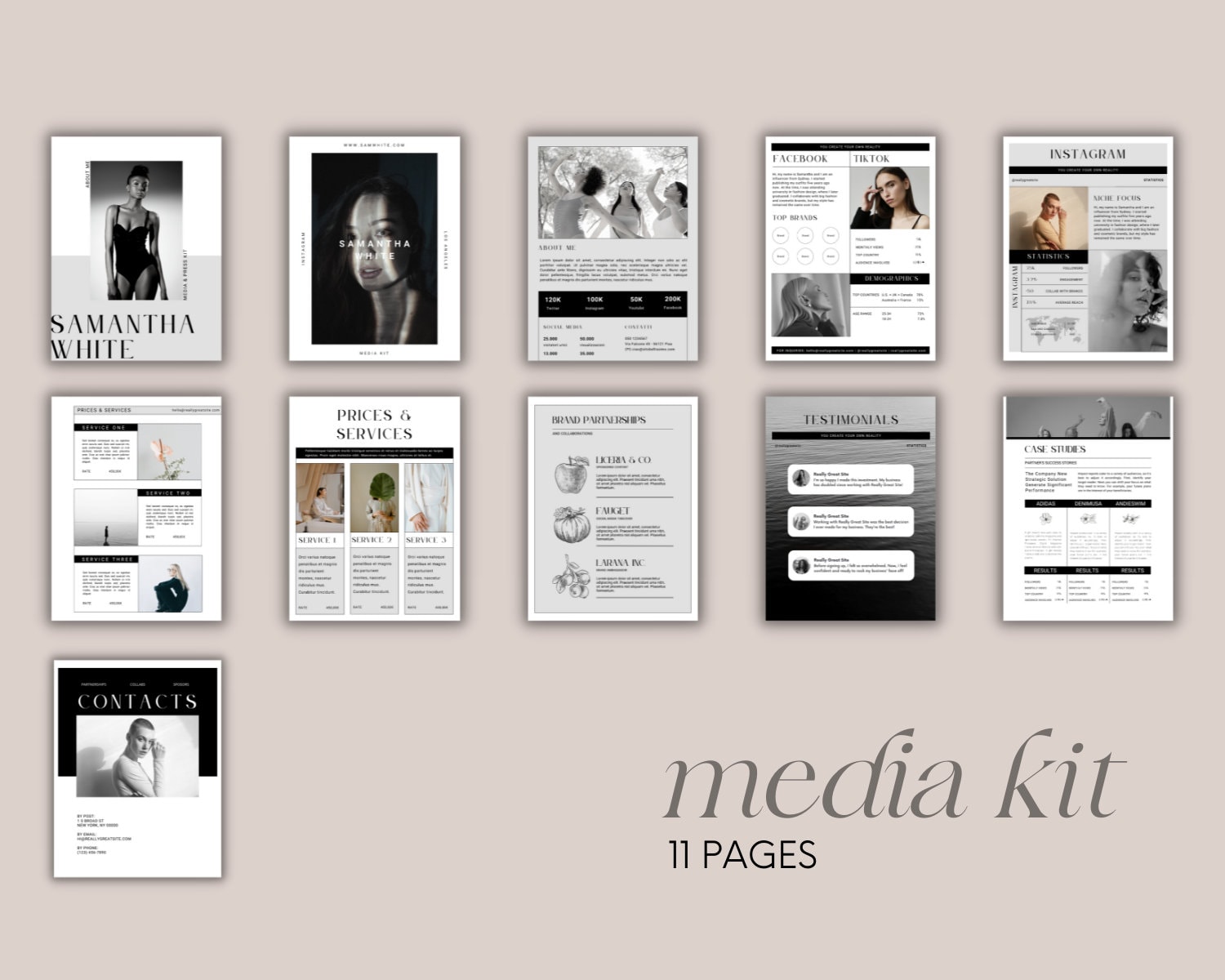 Ultimate Media Kit Template Influencer Media Kit Media Press Kit ...