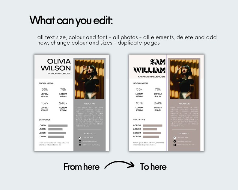 Media Kit Template Influencer Media Kit Media Press Kit Blogger Media ...