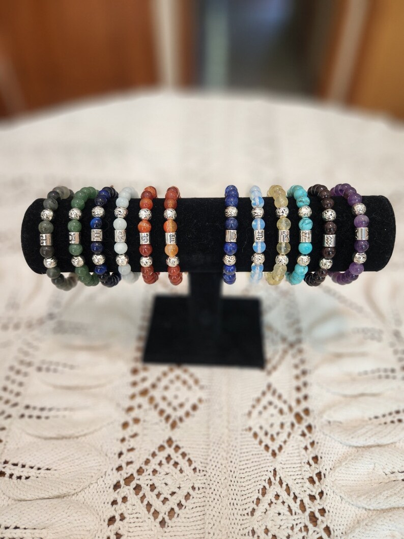 Genuine Gemstone Bead Bracelets - Etsy