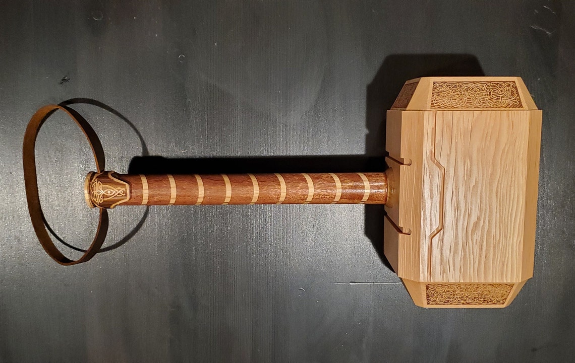 Wooden Thor's Hammer Mjolnir Replica - Etsy UK