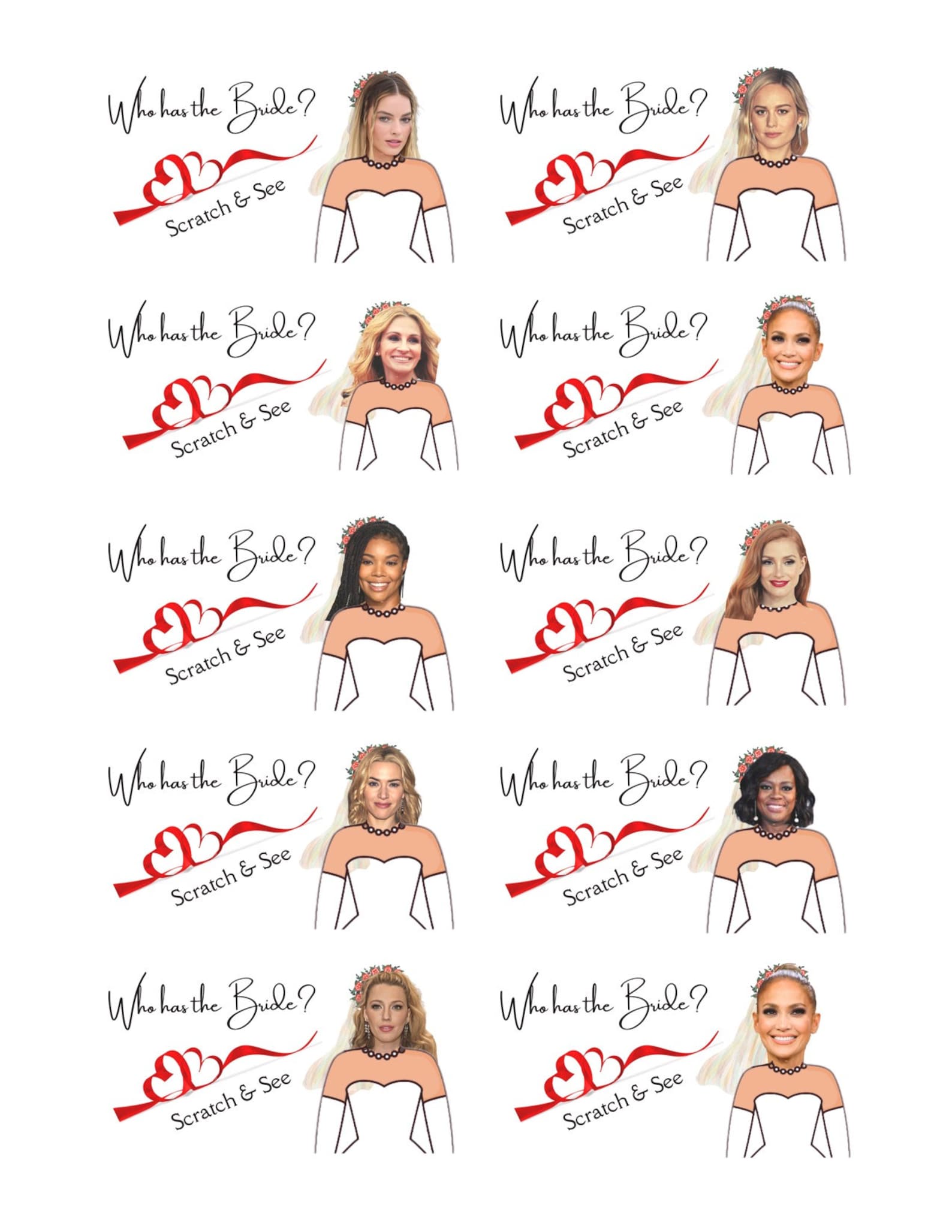 Who Has the Bride Scratch Game - Etsy