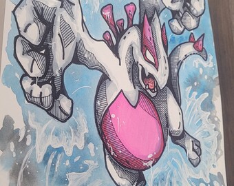 Lugia Fan Art - Etsy