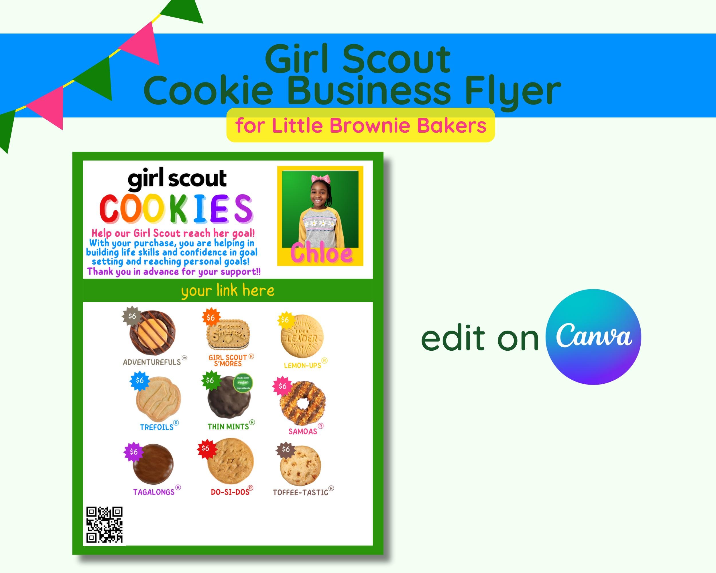EDITABLE INSTANT Download Little Brownie Bakers Girl Scout Cookie ...