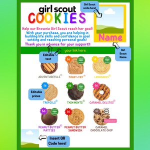 Editable INSTANT Download ABC Bakers Girl Scout Cookie Business Flyer ...