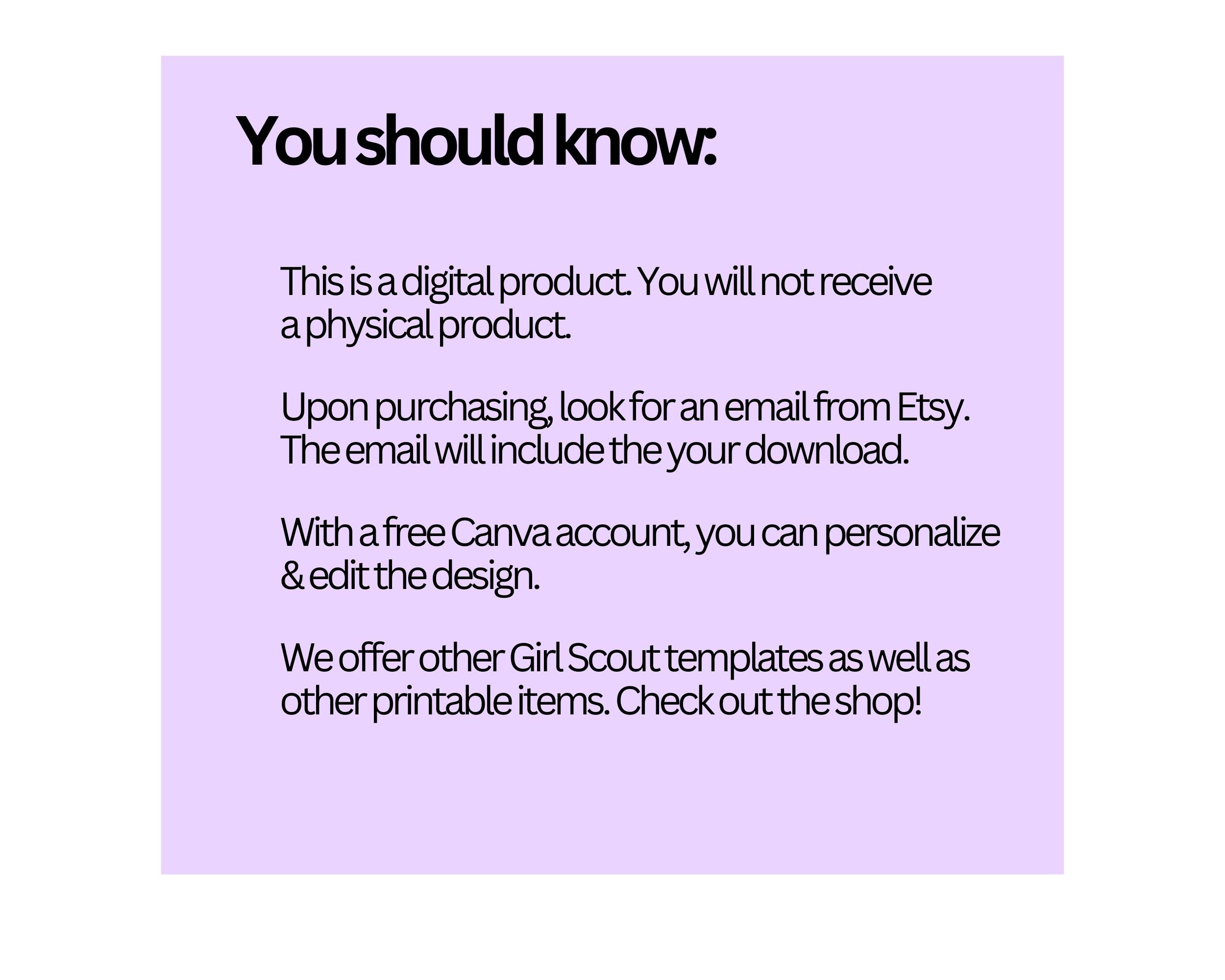 EDITABLE INSTANT Download Little Brownie Bakers Girl Scout Cookie ...