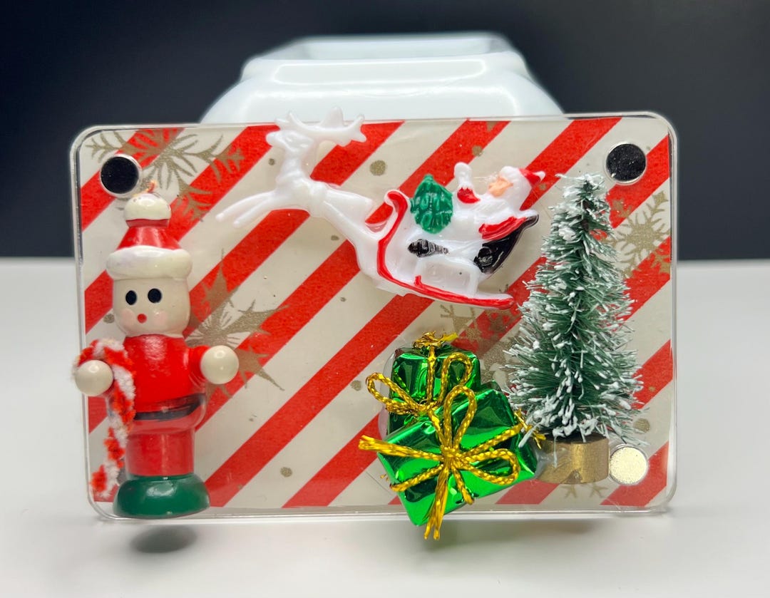2x3 Vintage Wooden Candycane Elf Magnet - Etsy