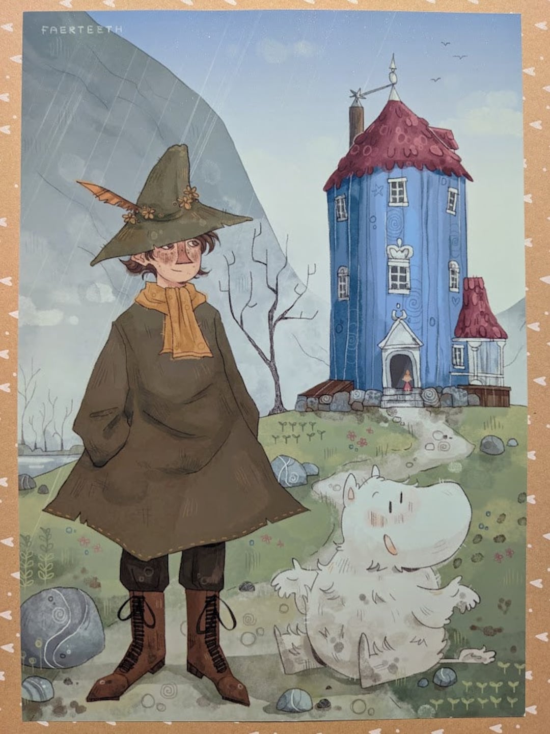 Moomin and Snufkin Art Print - Etsy