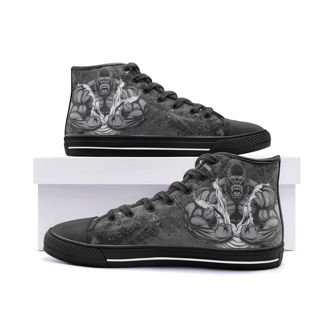 Gorilla Workout High Top Sneakers: Gym Shoes for Men - Etsy