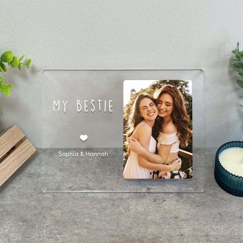 Custom Best Friend Photo Gift LED Night Light Sign Gift for - Etsy