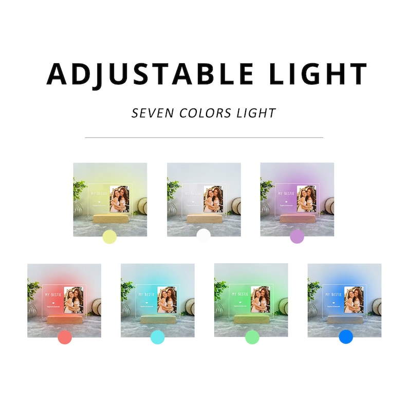 Custom Best Friend Photo Gift LED Night Light Sign Gift for - Etsy