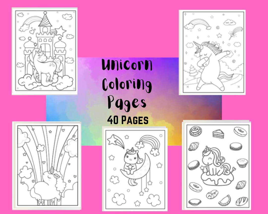 40 Unicorn Coloring Pages | Magical | Download & Print | Digital Files ...