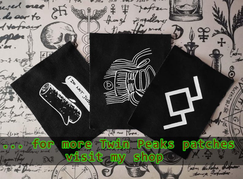 Twin Peaks Patch Owl Rune Cave, Black Lodge Magic Map, Heavy Canvas - Etsy