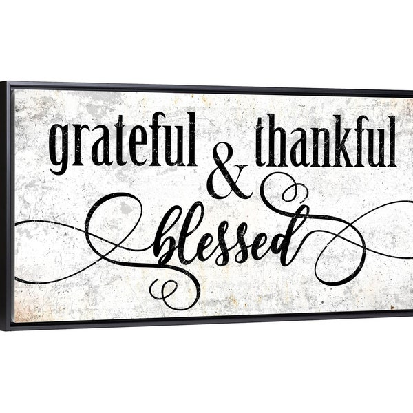 Grateful Thankful Blessed Sign - Etsy