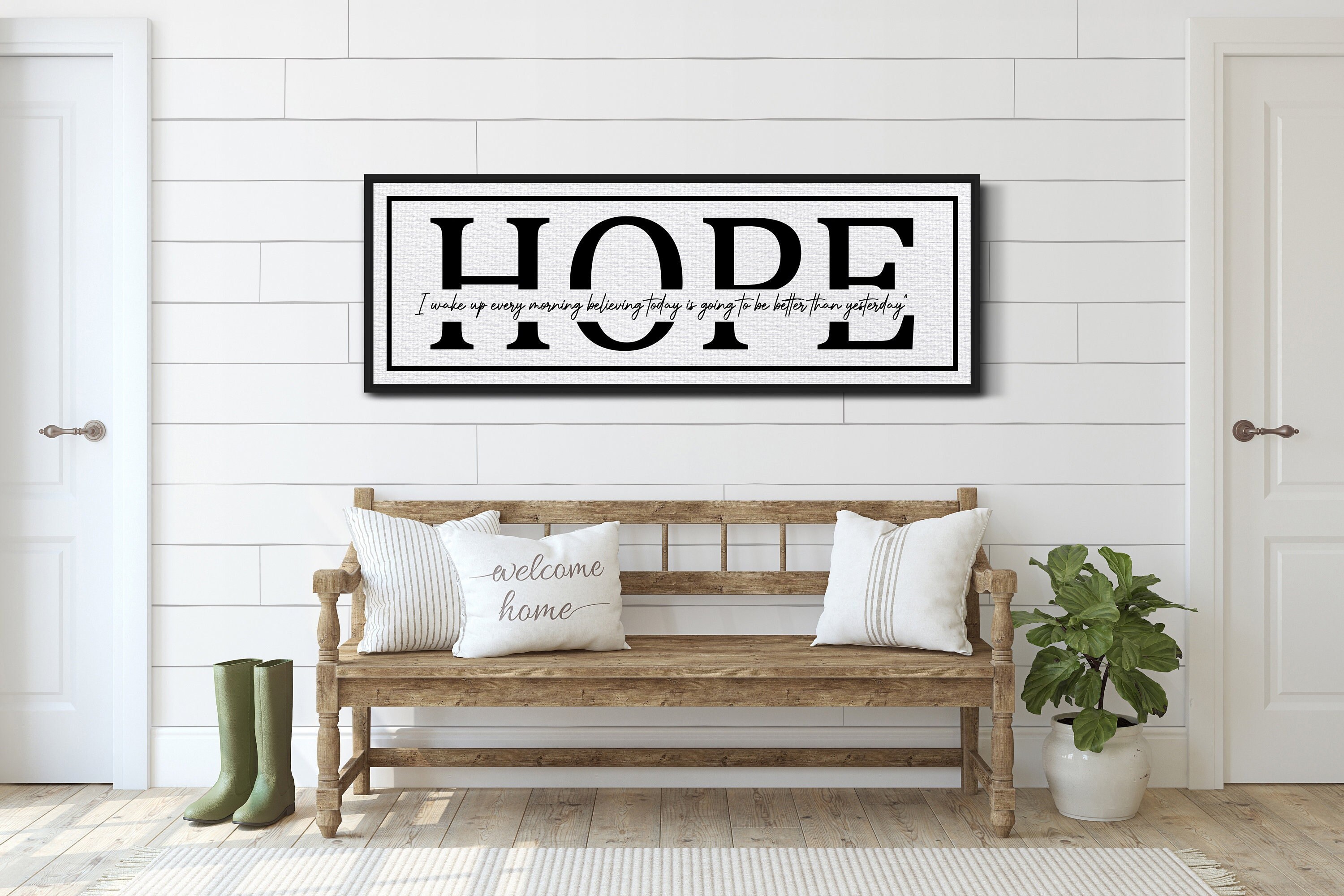 Hope Sign Inspirational & Motivational Wall Decor Living - Etsy
