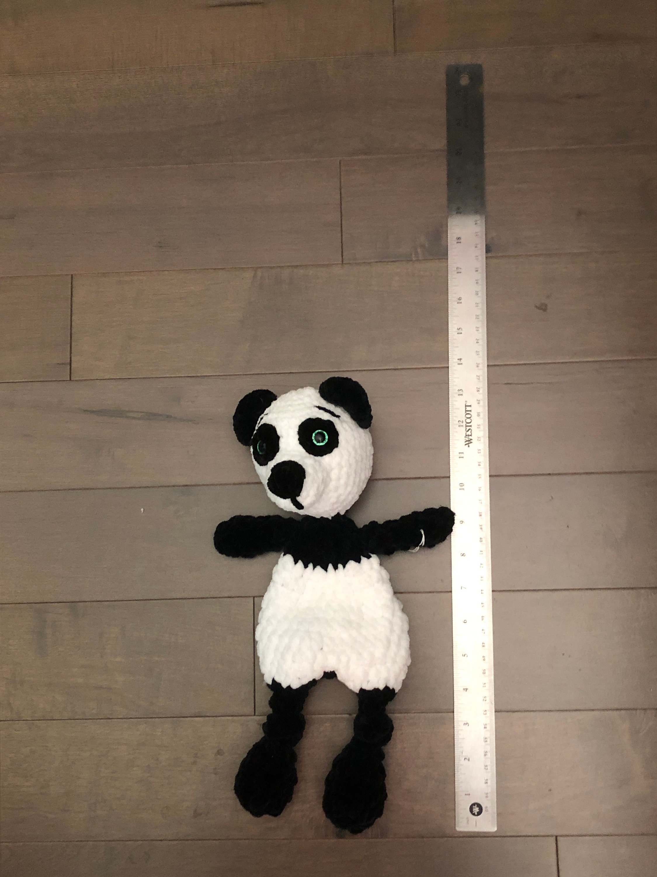 Mini Panda Lovey Crochet Panda Panda Snuggler Black and - Etsy