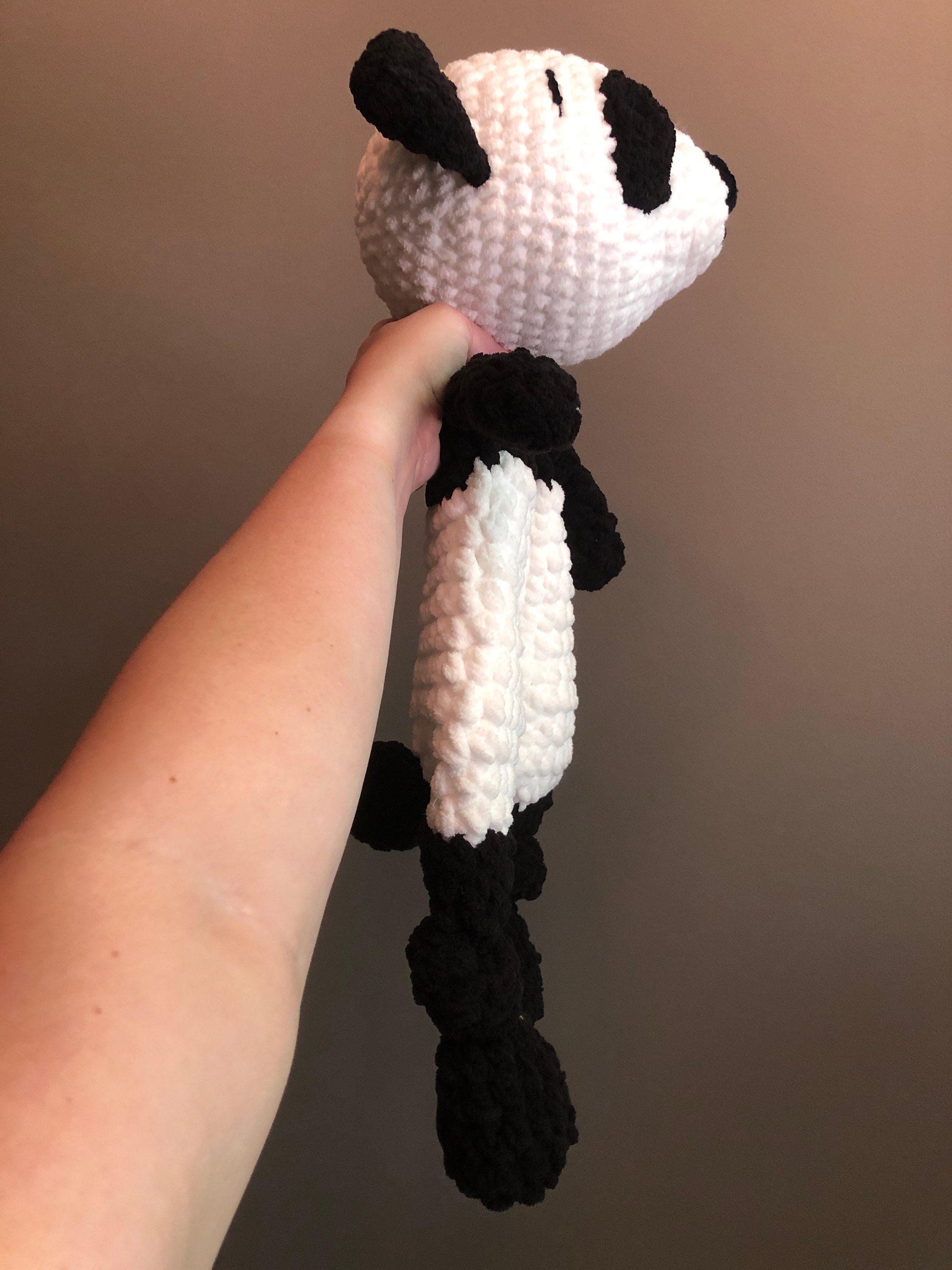 Panda Lovey Crochet Panda Panda Snuggler Black and White - Etsy