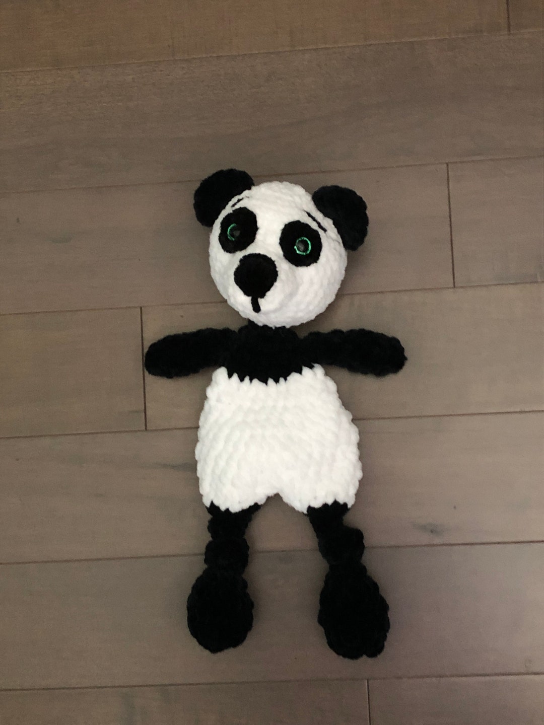 Mini Panda Lovey Crochet Panda Panda Snuggler Black and - Etsy