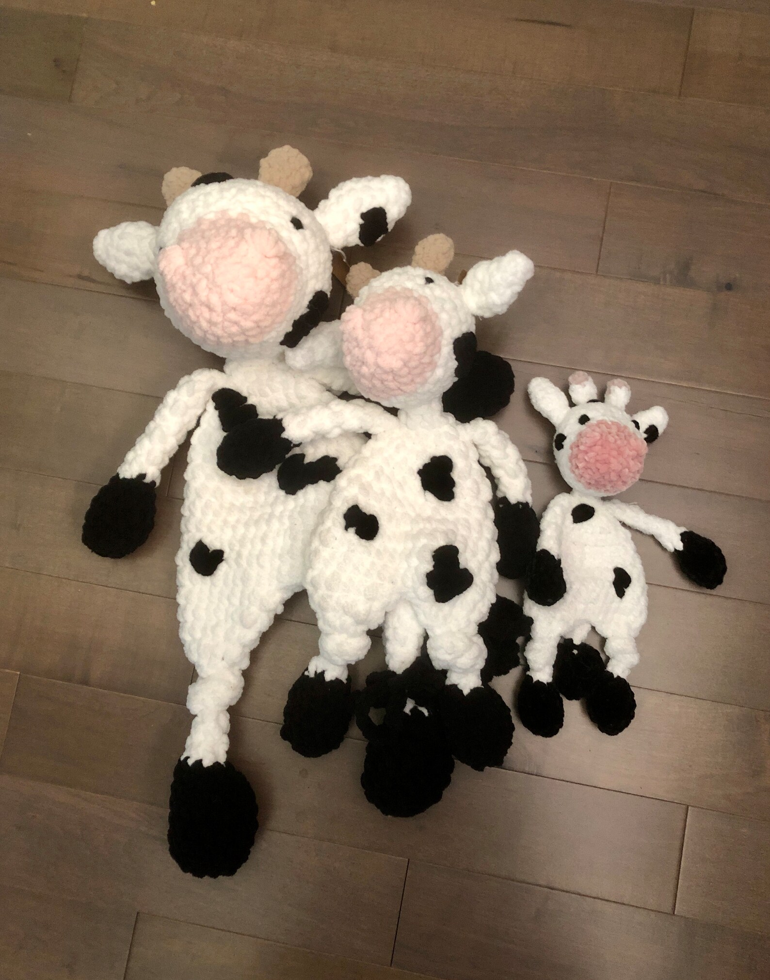 Cow Lovey Crochet Cow Cow Snuggler Black and White - Etsy
