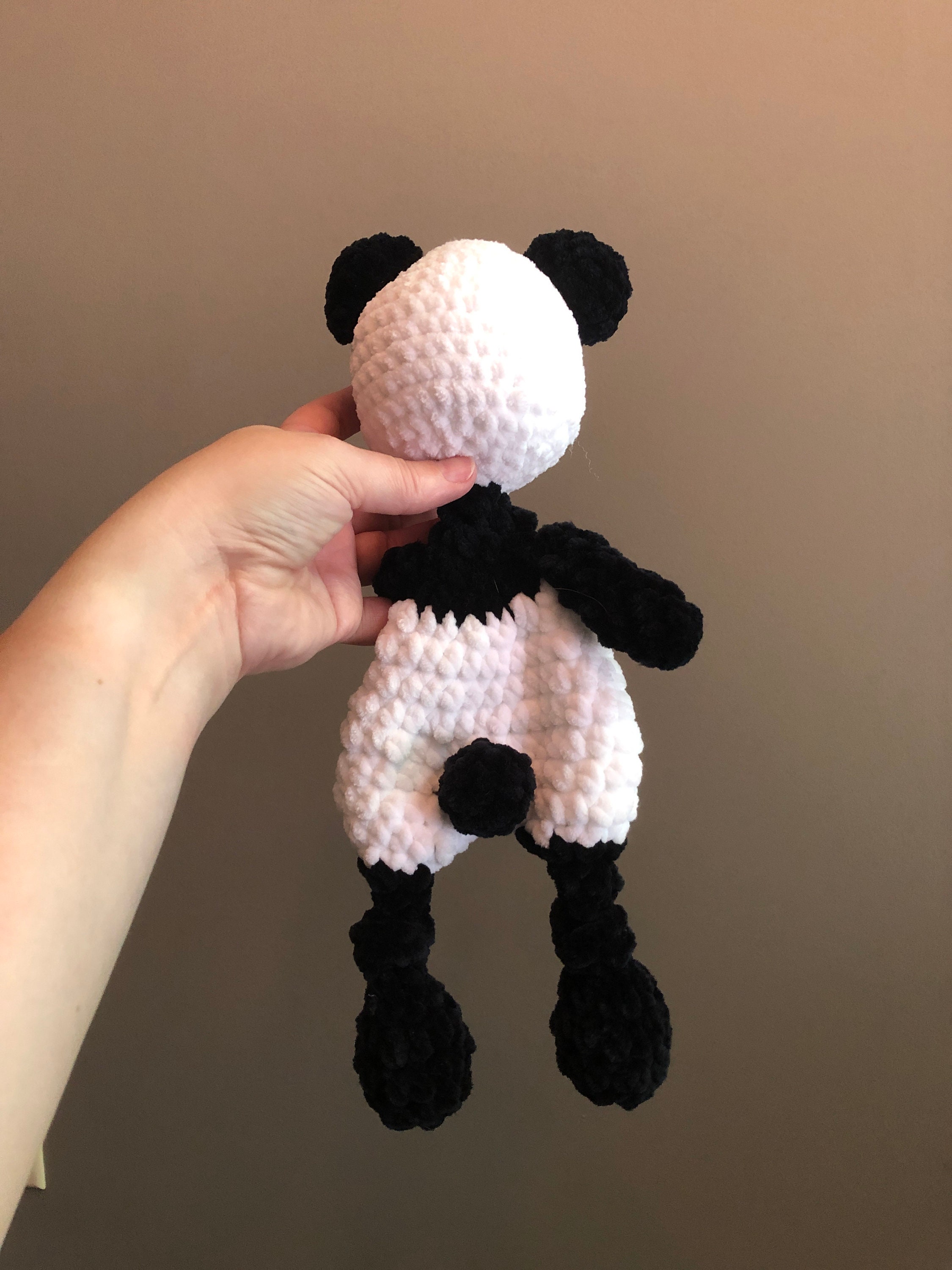 Mini Panda Lovey Crochet Panda Panda Snuggler Black and - Etsy