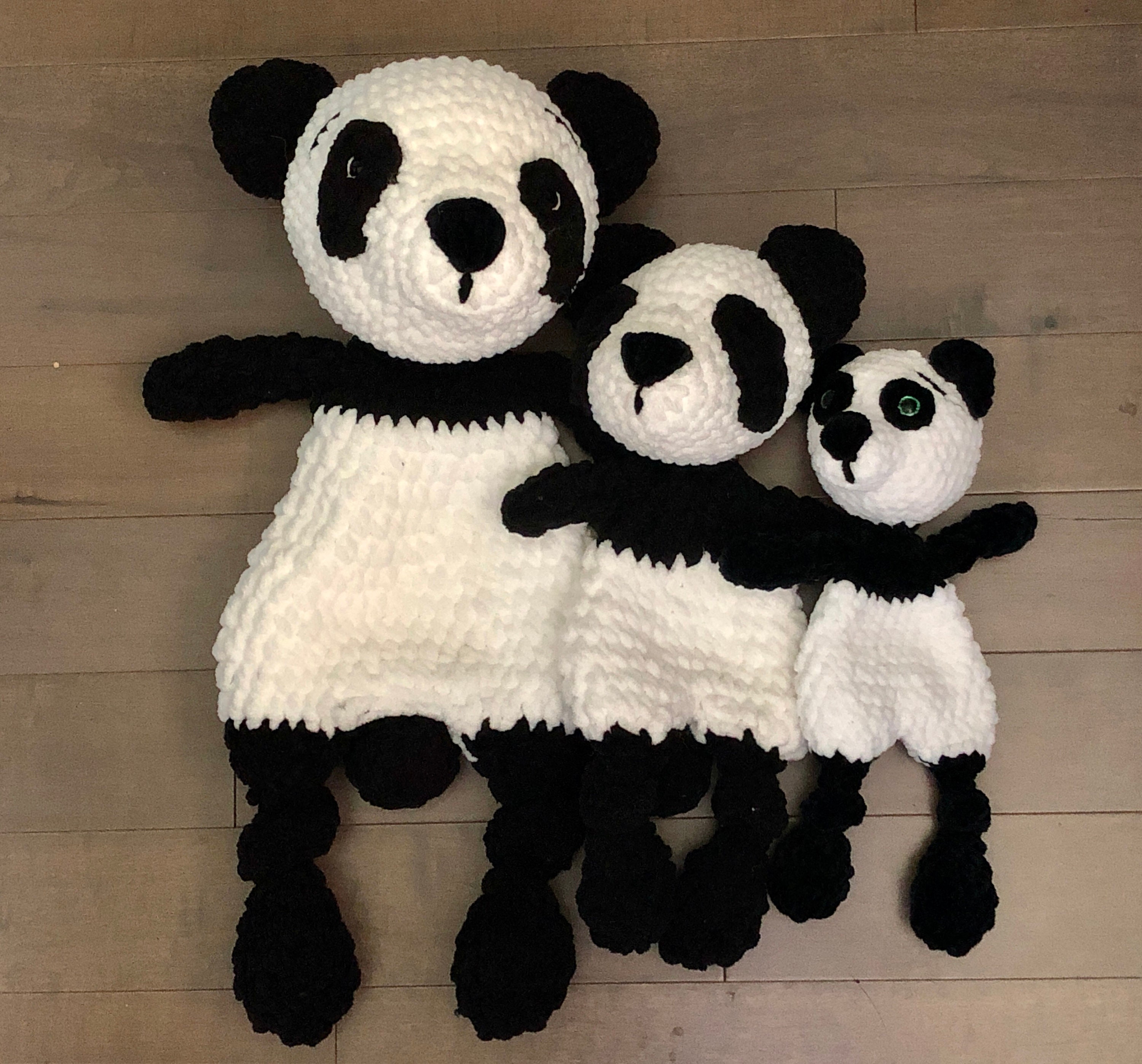 Mini Panda Lovey Crochet Panda Panda Snuggler Black and - Etsy