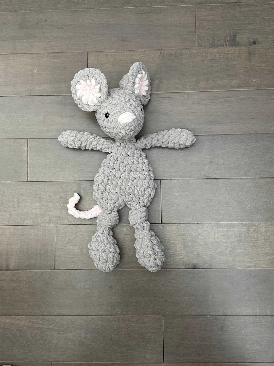 Mini Mouse Lovey Crochet Mouse Mouse Snuggler Gray - Etsy