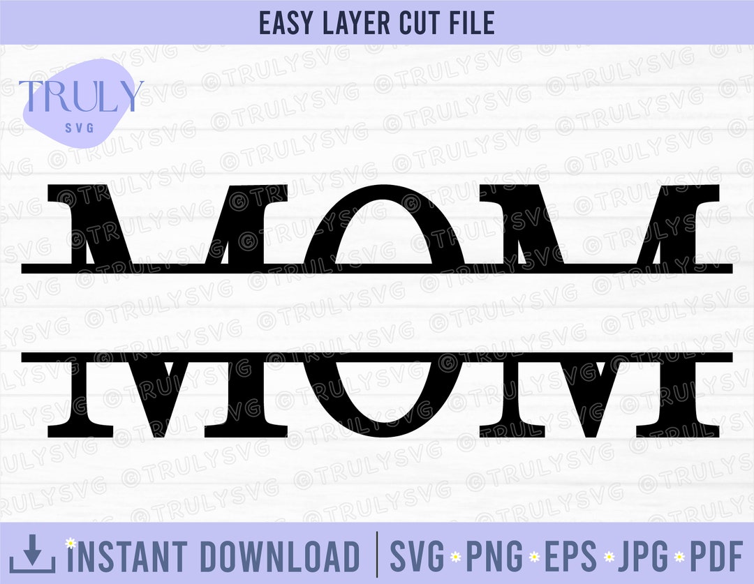 Mom SVG, Mother’s Day SVG, Mom Split Name Frame Svg, Mom With Kids ...