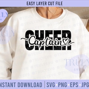 Cheer Captain SVG, Cheerleader SVG, Cheer SVG, Cheerleader Png, Digital ...