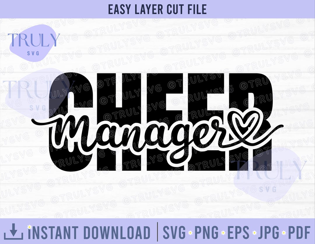 Cheer Manager SVG, Cheerleader SVG, Cheer SVG, Cheerleader Png, Digital ...