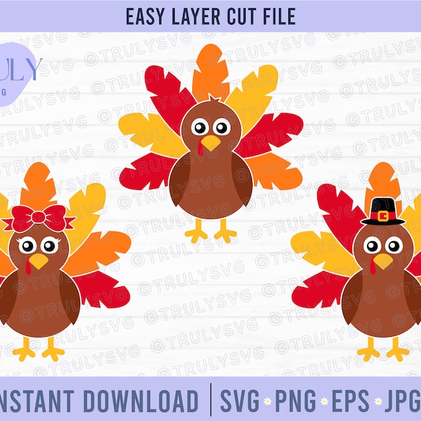 Turkey Feather Clipart - Etsy