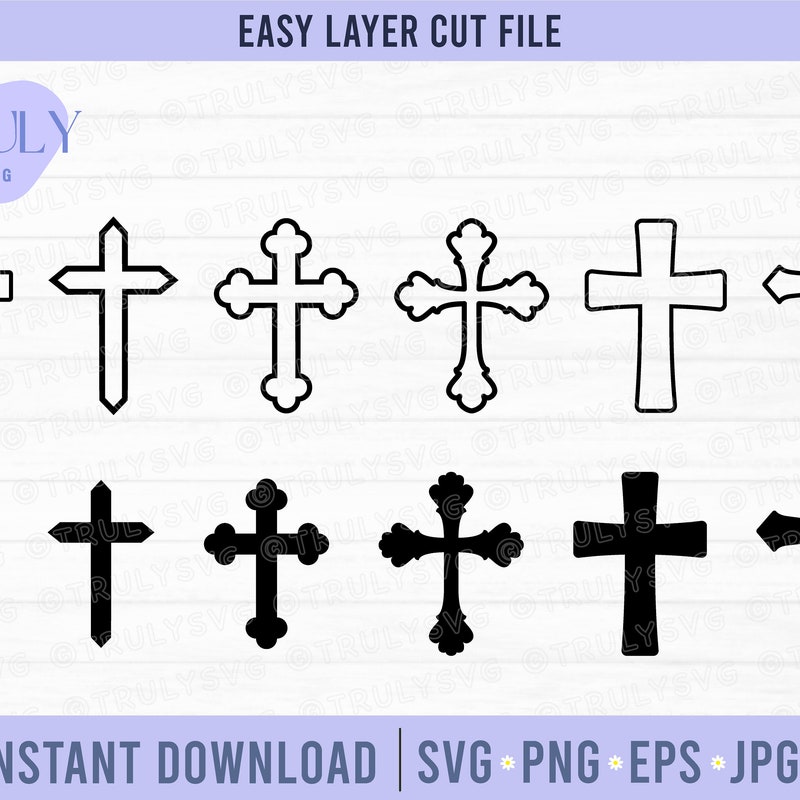 Catholic Cross Dxf File - Etsy