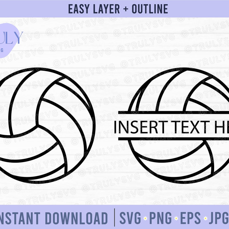 Volleyball Split Image - Etsy