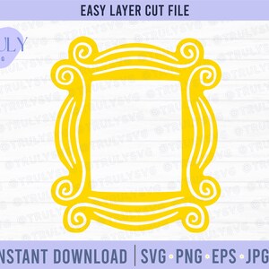 Yellow Picture Frame, Picture Frame SVG, Door Picture Frame Svg, Monica ...