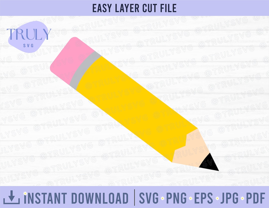 Pencil SVG, Pencil Clip Art, Teacher SVG, School Pencil Svg, School Svg ...