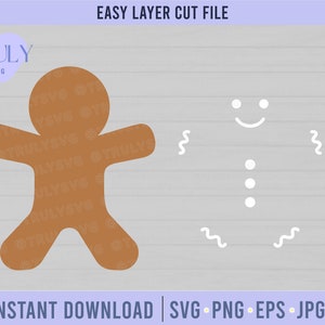 Gingerbread Man SVG, Gingerbread Girl SVG, Gingerbread SVG, Christmas ...