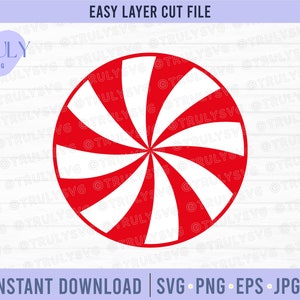 Peppermint Candy SVG, Peppermint SVG, Red and White Peppermint Svg ...