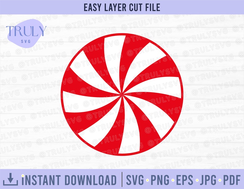 Peppermint Candy SVG, Peppermint SVG, Red and White Peppermint Svg ...