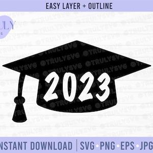 Graduation Cap Svg, 2023 Graduation Cap Svg, Cake Topper Svg, Class of ...