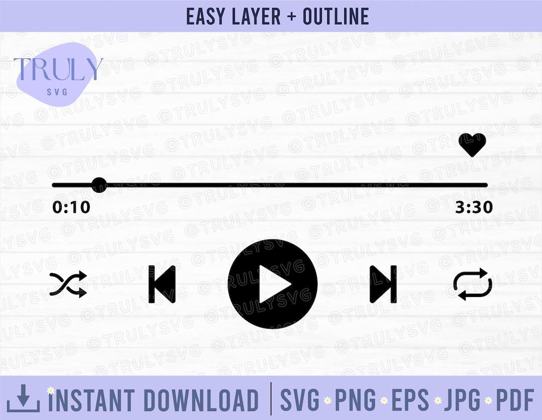 Music Player SVG, Audio Control Buttons Svg, Acrylic Song Design, Glass ...