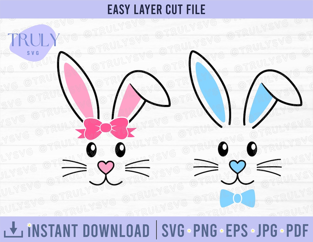 Bunny Face SVG, Easter SVG, Easter Bunny SVG, Easter Bunny Face Svg ...