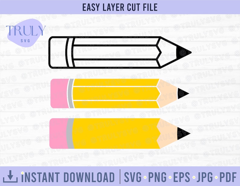 Pencil SVG Pencil Clip Art Teacher SVG School Pencil Svg - Etsy